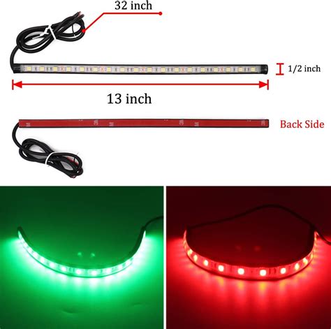 Botepon luces de navegación LED luces de arco rojo y verde luces de