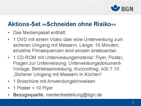 Sicherer Umgang Mit Messern Unterweisung Im Professionellen Umgang