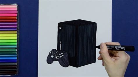 How To Draw Xbox Series X Game Console And Controller Youtube