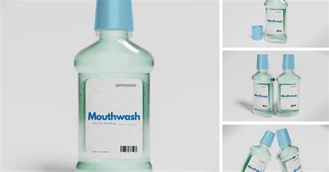 Mouthwash Bottle Mockup Product Mockups Ft Dental Mockup And Id Badge