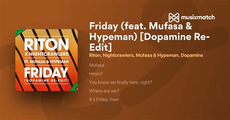 Riton Nightcrawlers Mufasa And Hypeman Dopamine Friday Feat Mufasa