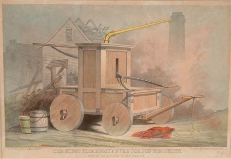 Lithograph The First Fire Engine Ever Used In Brooklyn Smithsonian Institution