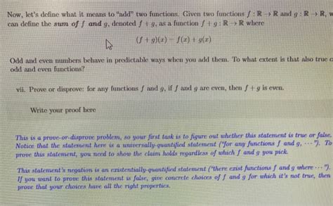 Solved Lets Suppose That We Have A Function R R We Say
