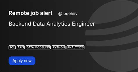 Backend Data Analytics Engineer