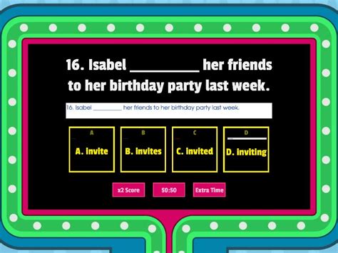 Past Simple Tense Concurso De Preguntas
