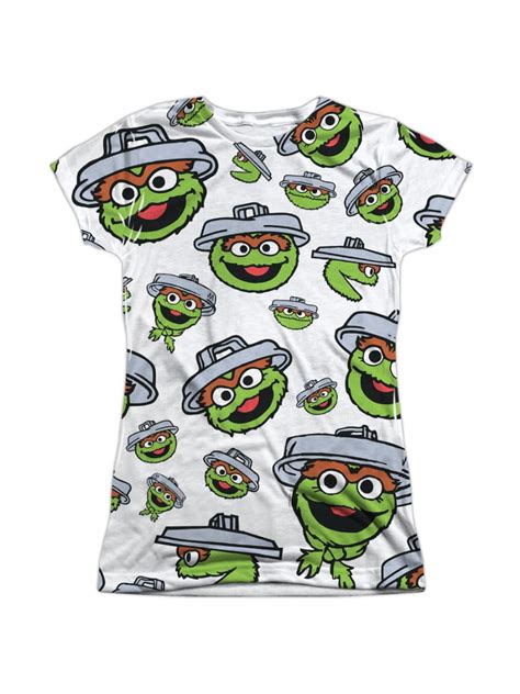 Sesame Street Oscar Face Pattern Officially Licensed Sublimation