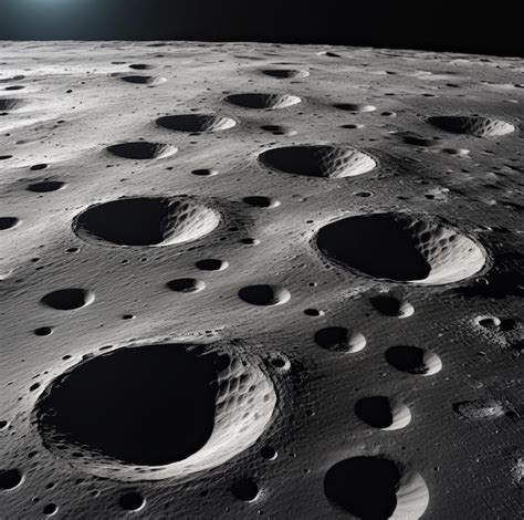 Premium Photo Moons Surface In Craters
