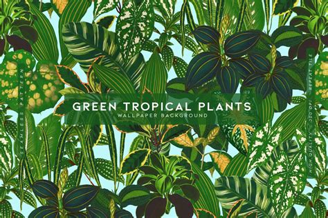 Green Tropical Plants Design Cuts