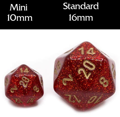 Chessex Mini Dice Borealis Luminary Royal Purple 10mm Ttrpg Dice S