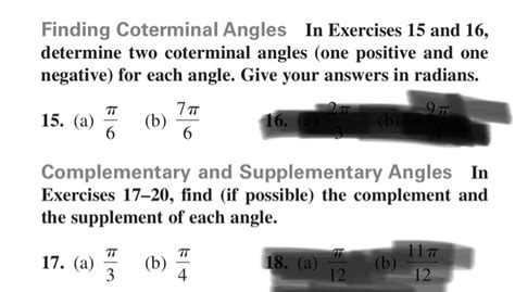 Solved Finding Coterminal Angles In Exercises And Chegg