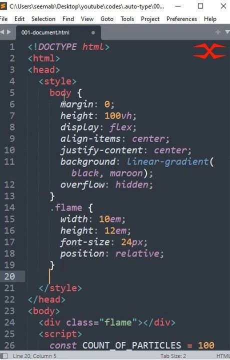 Burning Flame Html Css Youtube