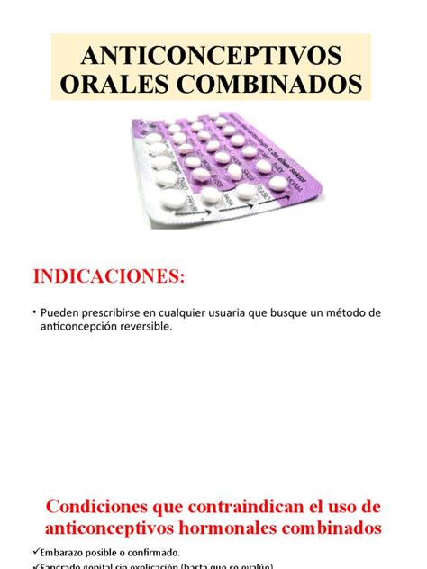 Anticonceptivos Orales Combinados Pdf