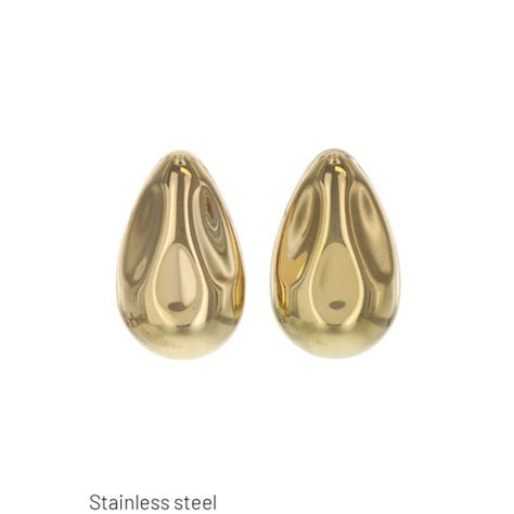 Boucles Doreilles Acier Forme De Goutte Structur