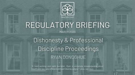 Regulatory Briefing Dishonesty And Professional Discipline Proceedings
