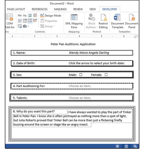 Word Master Class How To Make Custom Interactive Forms Pcworld