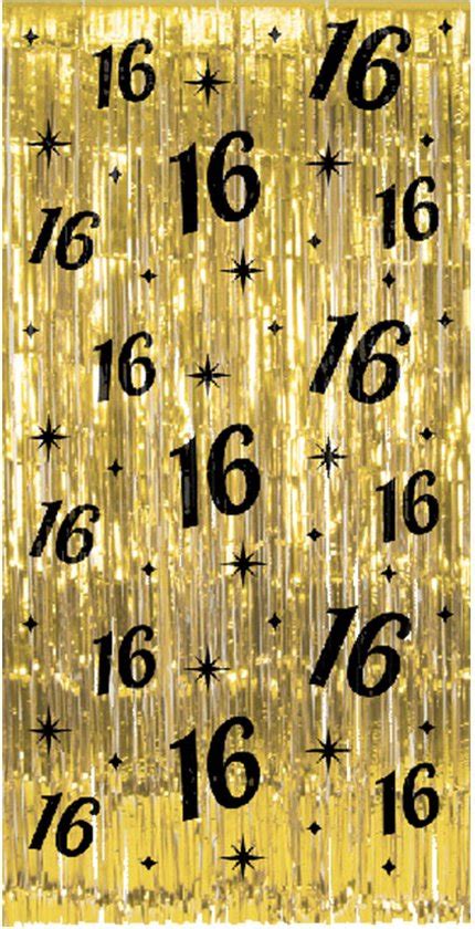 Paperdreams Deurgordijn Classy Party 16 Jaar 100x200cm Bol