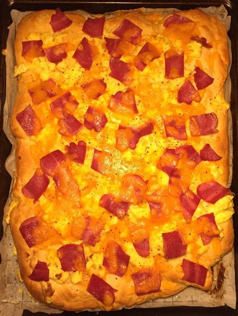 Sheet Pan Breakfast Pizza Food Food And Drink Breakfast Pizza