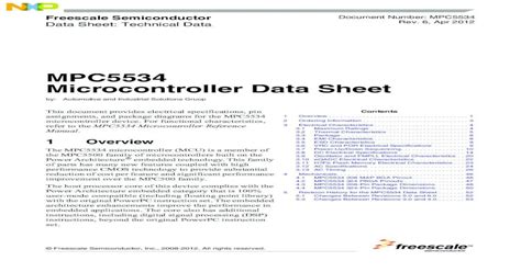 pdf mpc5534 microcontroller data sheet nxp semiconductorsmpc5534