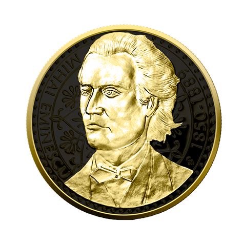 Mihai Eminescu Medalie înnobilată cu metale prețioase Casa de