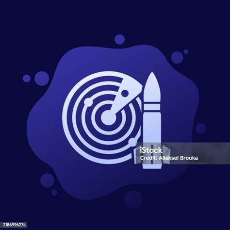 Radar Ballistic Missile Detection Icon Vector向量圖形及更多危險圖片 危險 商務目標 商標