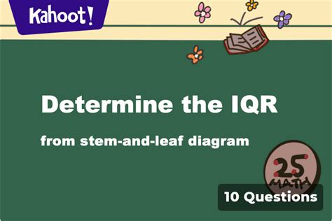 Determine The Interquartile Range From A Stem And Leaf Diagram Kahoot Quiz
