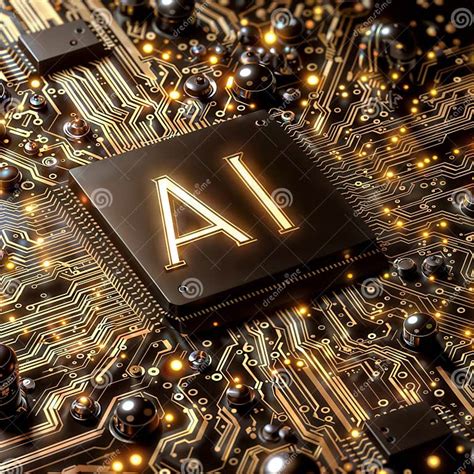 Ai Circuit An Electronic Circuit Board With A Central Processor Chip
