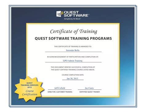 Gpo Admin Training Certificate Surendar Bolla Pdf