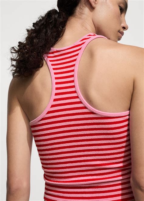Striped Knit Top Women Mango Usa