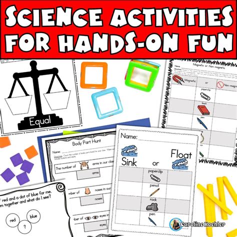 Kindergarten Science Sheets For Stem Activities Caroline Koehler At
