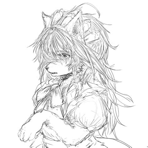 「獣化咲夜さん落書き 獣化して髪がボサボサになるのが好きです 」hawthornの漫画