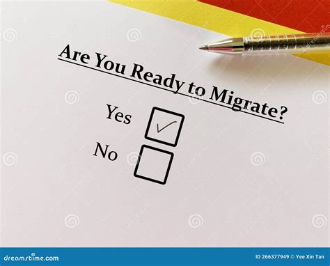 Questionnaire About Migration Stock Image Image Of Immigration Migrate 266377949