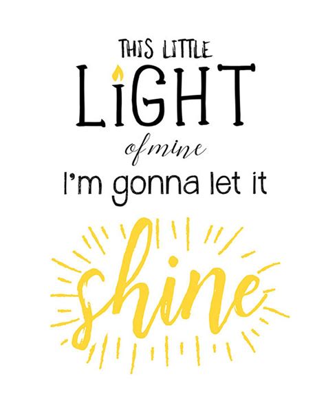 This Little Light Of Mine Im Gonna Let It Shine Instant Etsy