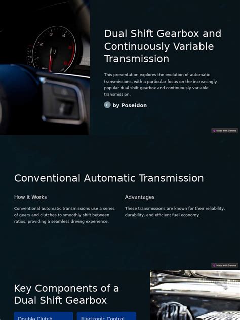 Dual Shift Gearbox And Continuously Variable Transmission Pdf Automatic Transmission
