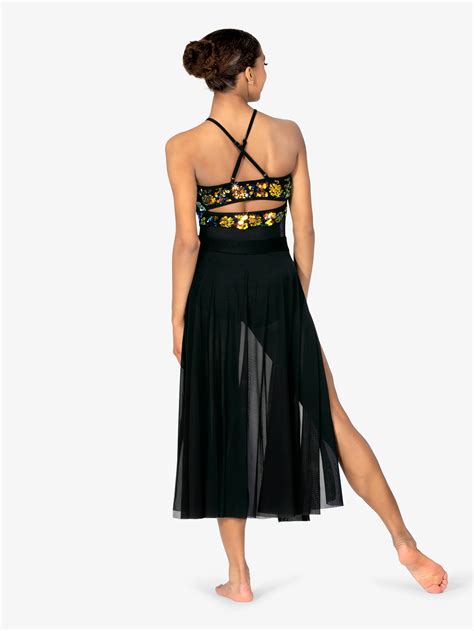 Womens Camisole Sequin Performance Lyrical Dress Elisse El829