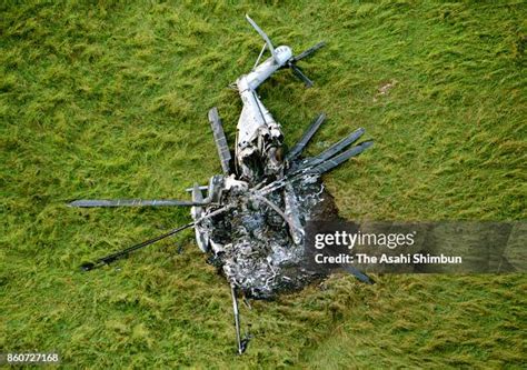In This Aerial Image Debris Of The U S Ch 53 Transport Helicopter