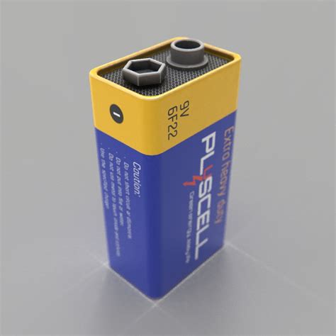 3d 9v Battery Model Turbosquid 2196152