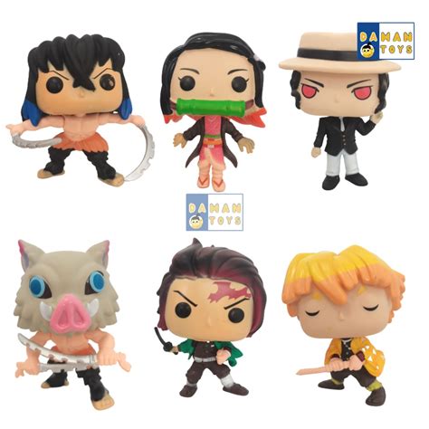Jual Action Figure Funko Pop Tanjiro Nezuko Zenitsu Inosuke Kimetsu No