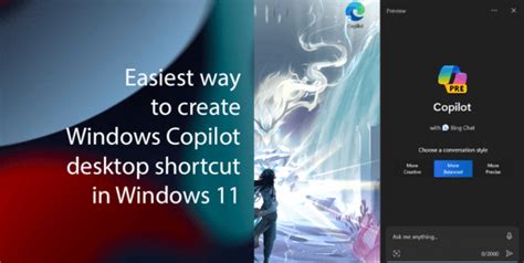 easiest way to create windows copilot desktop shortcut in windows 11