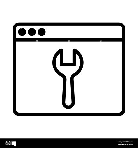 Fix App Icon Line Isolated On White Background Black Flat Thin Icon On