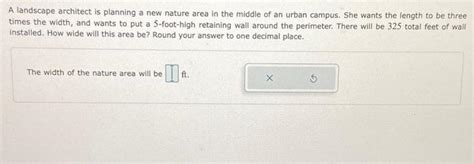 Solved A Landscape Architect Is Planning A New Nature Area Chegg