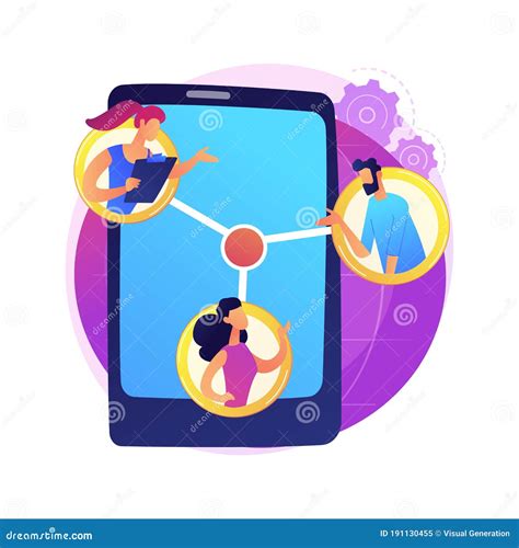 Mobile Collaboration Vector Concept Metaphor Stock Vector