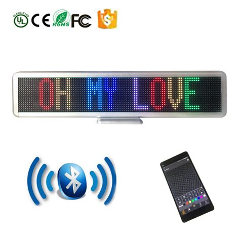 P X RGB Bluetooth Control LED Sign Panel Board Messages Rolling Sign Full Color LED