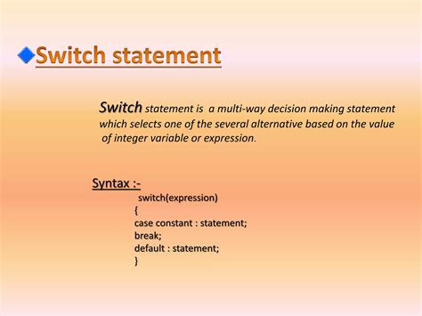 Control Statements In C Pptx