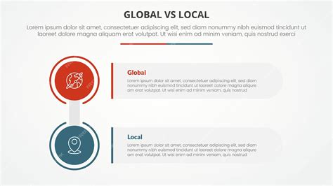 Premium Vector Global Vs Local Versus Comparison Opposite Infographic Concept For Slide