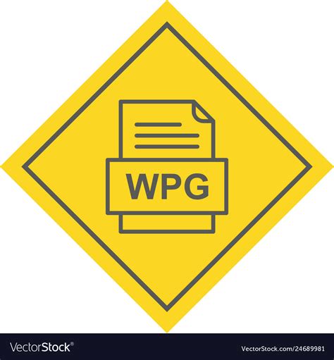 Wpg File Document Icon Royalty Free Vector Image