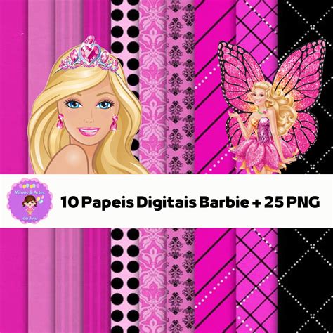 Kit Digital Barbie Elo7 Produtos Especiais