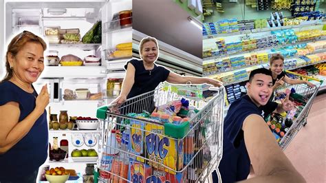 Namili Ng Grocery Para Sa Bagong Ref Sobrang Saya Ni Mama Youtube