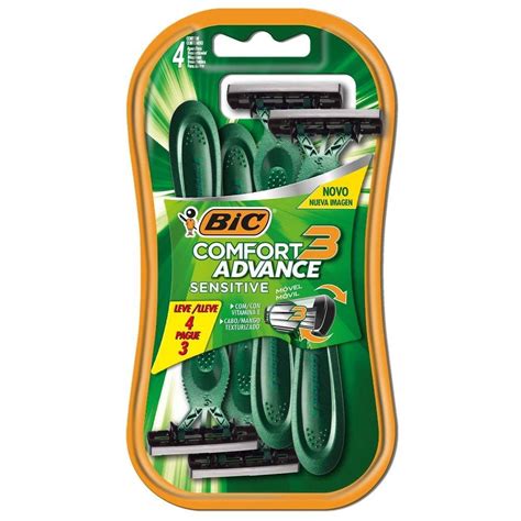 Rastrillo Bic Comfort 3 Advance Sensitive 4 Pzas Walmart