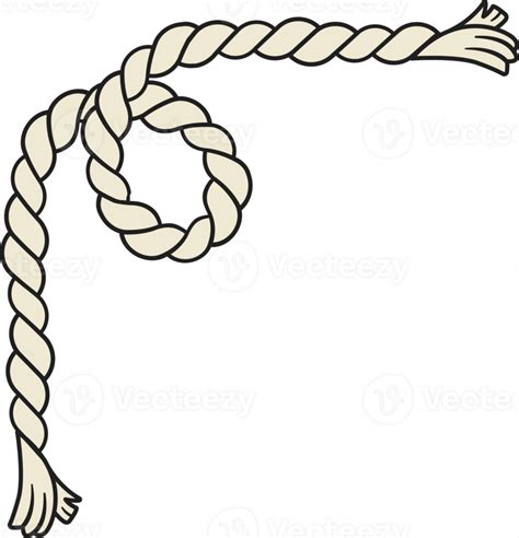 Rope Border And Corner Lasso With Corner Loops 47390527 Png