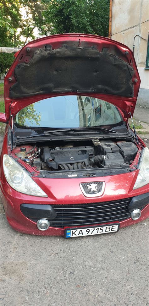 Амортизаторы (упоры) капота — Peugeot 307, 2 л, 2005 года | аксессуары ...